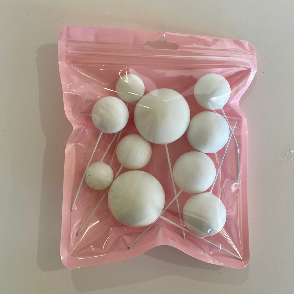 Decorative Ball Toppers | Matte White | 10pcs – CakeBase