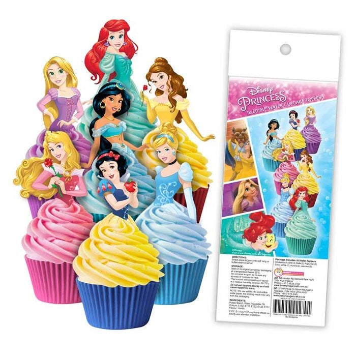Disney Princesses Edible Wafer Cupcake Toppers 16pk – CakeBase