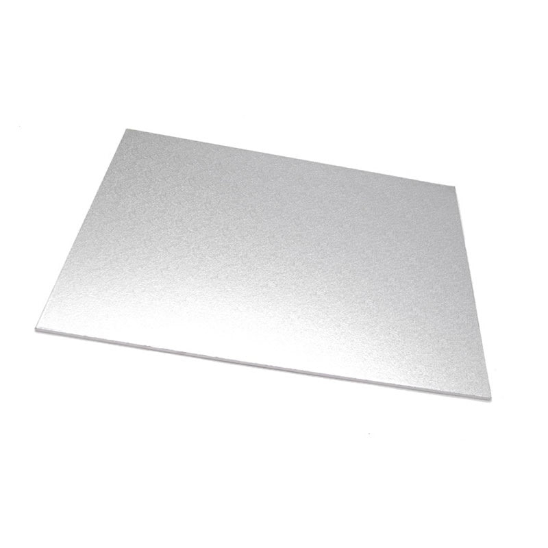 18 x 12 Inch Rectangle Cake Board | Silver MDF – CakeBase